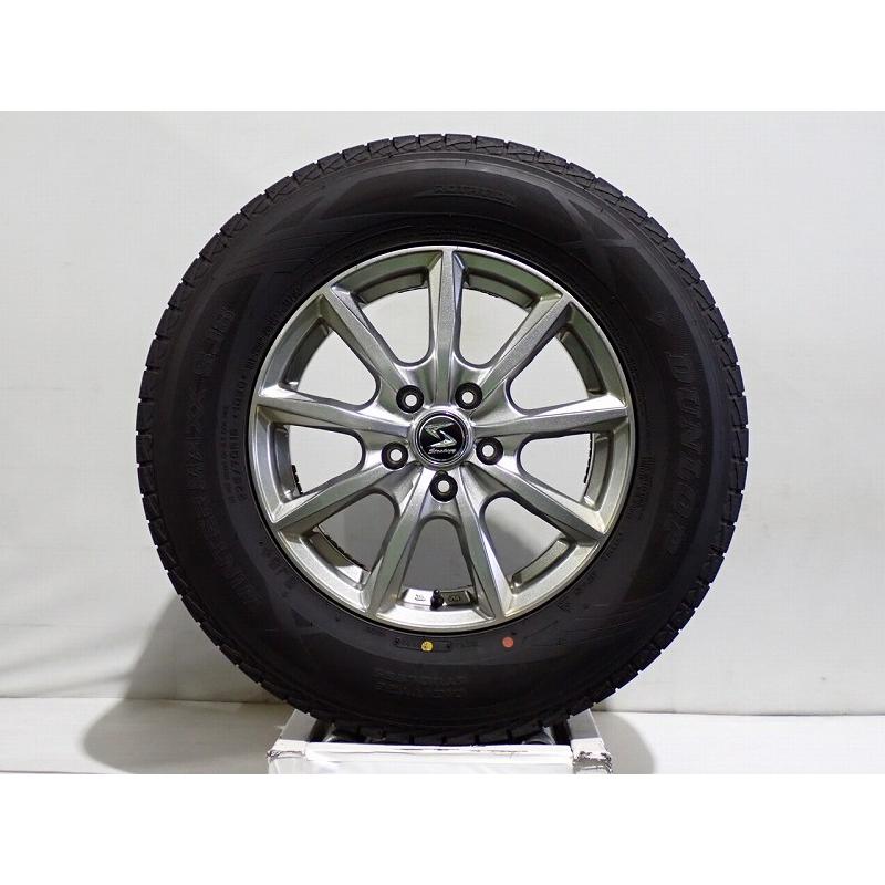DUNLOP CP10%OFF中古 225/70R16 スタッドレスタイヤ4本セット ダンロップ ウインターマックスSJ8+ 1665+46-5H114.3 ビレットスタージャパン 16インチ ...