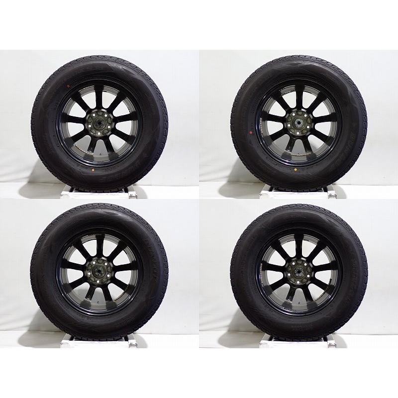 DUNLOP CP10%OFF中古 225/70R16 スタッドレスタイヤ4本セット ダンロップ ウインターマックスSJ8+ 1665+46-5H114.3 ビレットスタージャパン 16インチ ...
