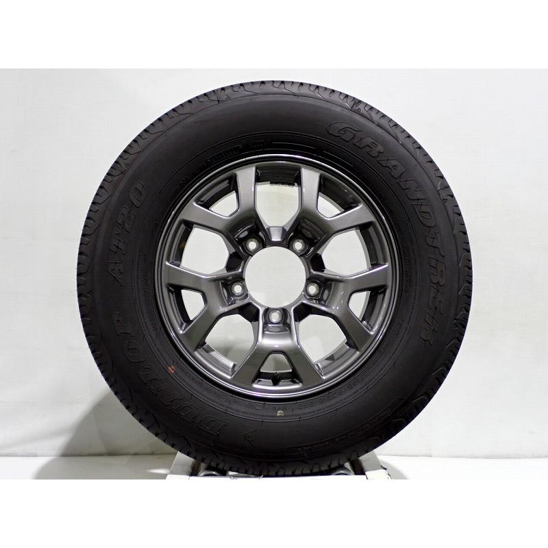 中古 195/80R15 サマータイヤ アルミホイール 4本セット ダンロップ グラントレックAT20 1555+5-5H139.7 ジムニーシエラ 15インチ 純正 新車外し ...