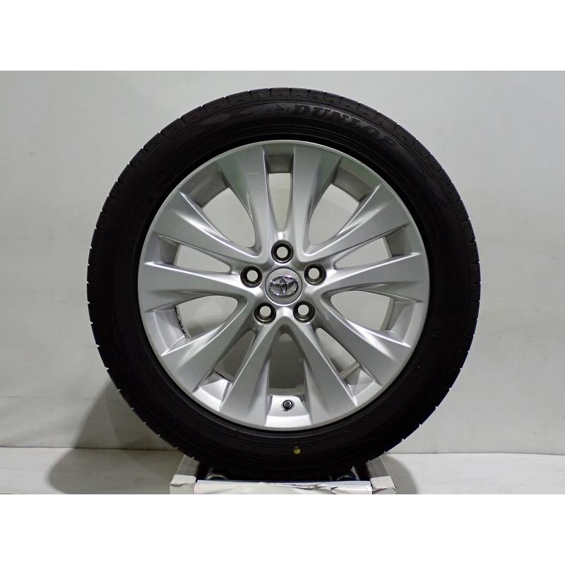 DUNLOP 中古 235/50R18 サマータイヤ アルミホイール 4本セット ダンロップ エナセーブRV505 1875+45-5H114.3 トヨタ 20系 アルファード 18インチ ...