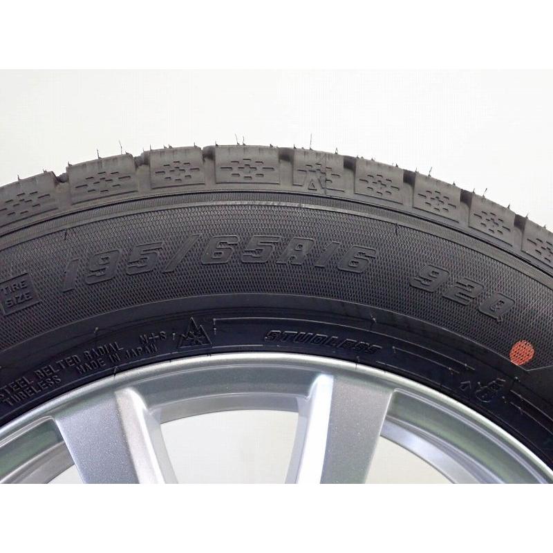 グッドイヤー 195/65R16 スタッドレスタイヤ アルミホイール 4本セット アイスナビ7 1660+42-5H100 ウェッズ ラブリオンRS01 16インチ 195/65-16 ...