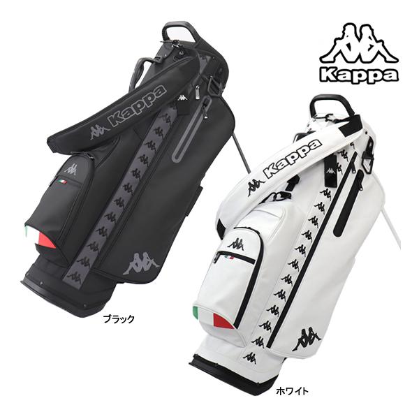 Kappa GOLF 先行予約 新作 カッパ ゴルフ キャディバッグ 615-972 PE スタンド キャディ バッグ 8.5インチ ブラック ホワイト STAND BAG CB SB KP ...