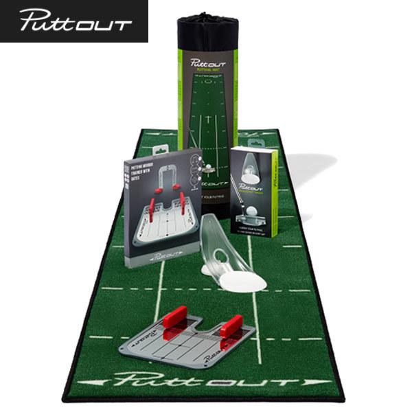 【20年モデル】プットアウト ゴルフ パター練習器具 3点セット TRMGNT44 Putt OUT Studio (プットアウトスタジオ) Traine Putting Mat Mirror ...