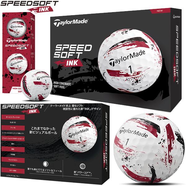 テーラーメイド ゴルフボール SpeedSoft INK GRN/RED (グリーン/レッド) 1ダース(12球) TaylorMade ...
