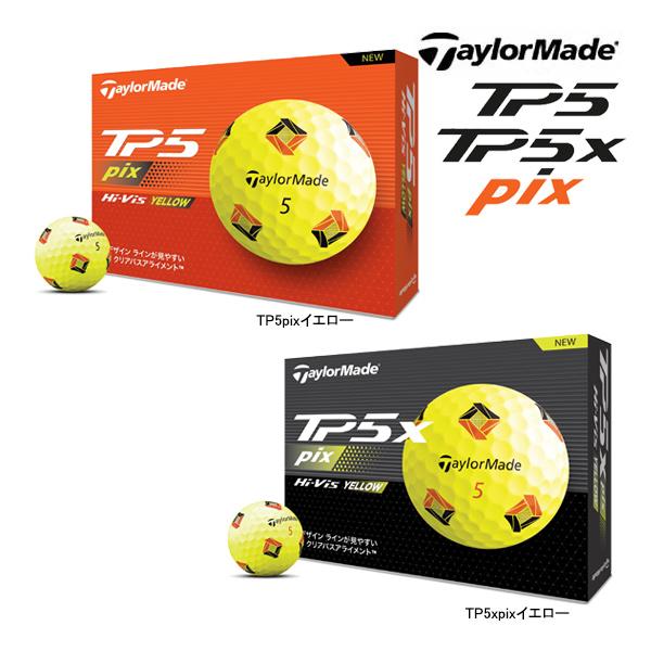 TaylorMade 【24年モデル】テーラーメイド ゴルフボール TP5 / TP5x pix (イエロー) 1ダース(12球) ティーピーファイブ ピックス エックス : Japan ...