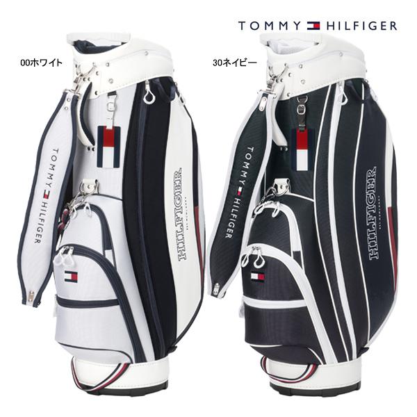 TOMMY HILFIGER GOLF トミーヒルフィガー ゴルフ キャディバッグ THMG4SC4 カート アーチロゴ ホワイト ネイビー 9型 4分割 CB 24E ASR 10PT ...