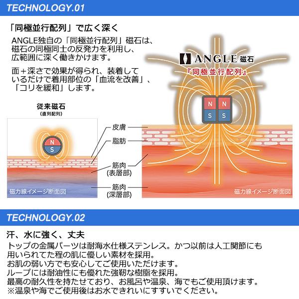 アングル 25年モデル ゴルフ 磁気ネックレス アングルe.モデル01ネックレス ピュアゴールド(24金 Plating) AE 01 N ANGLE e.MODEL NECKLACE ...