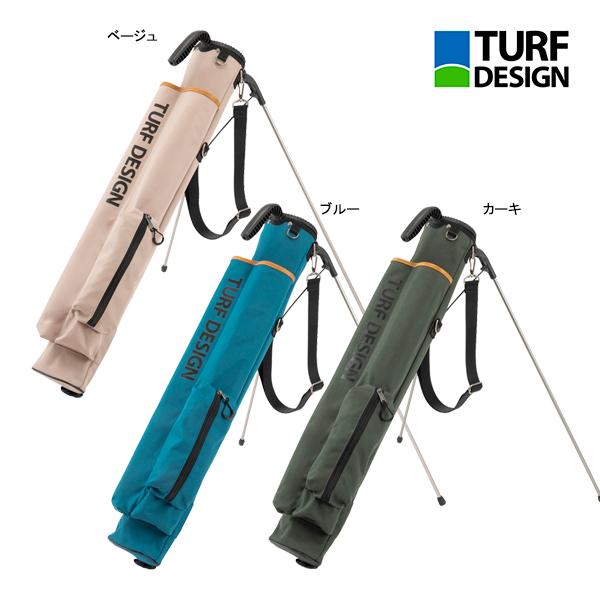 TURF DESIGN ターフデザイン ゴルフ ミニスタンドバッグ TDMS-BE70 GOLF SB アドベンチャー ベージュ ブルー カーキ シンプル クラブケース ポケット 25ET ...