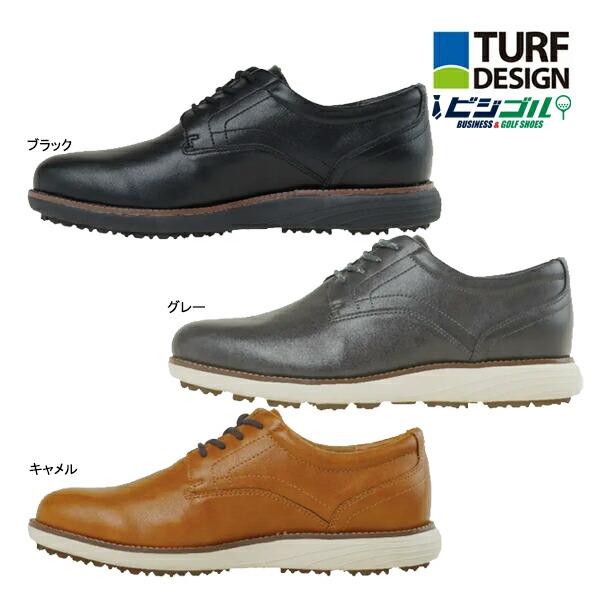 ターフデザイン ゴルフ メンズ TDSH-2371 スパイクレス シューズ TURF DESIGN GOLF SHOES 靴 ビジネス ラウンド ドレスデザイン 25ET 10PT ...