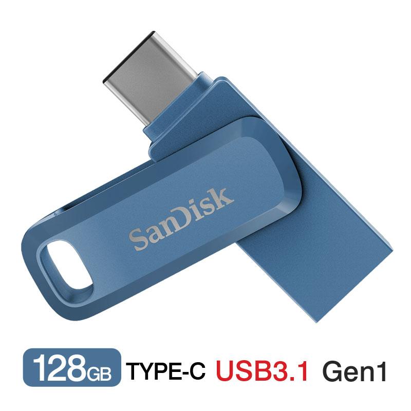 SanDisk（サンディスク） USBメモリ128GB SanDisk USB 3.2 Gen 1 USB-A/Type-C 両コネクタ搭載 ...
