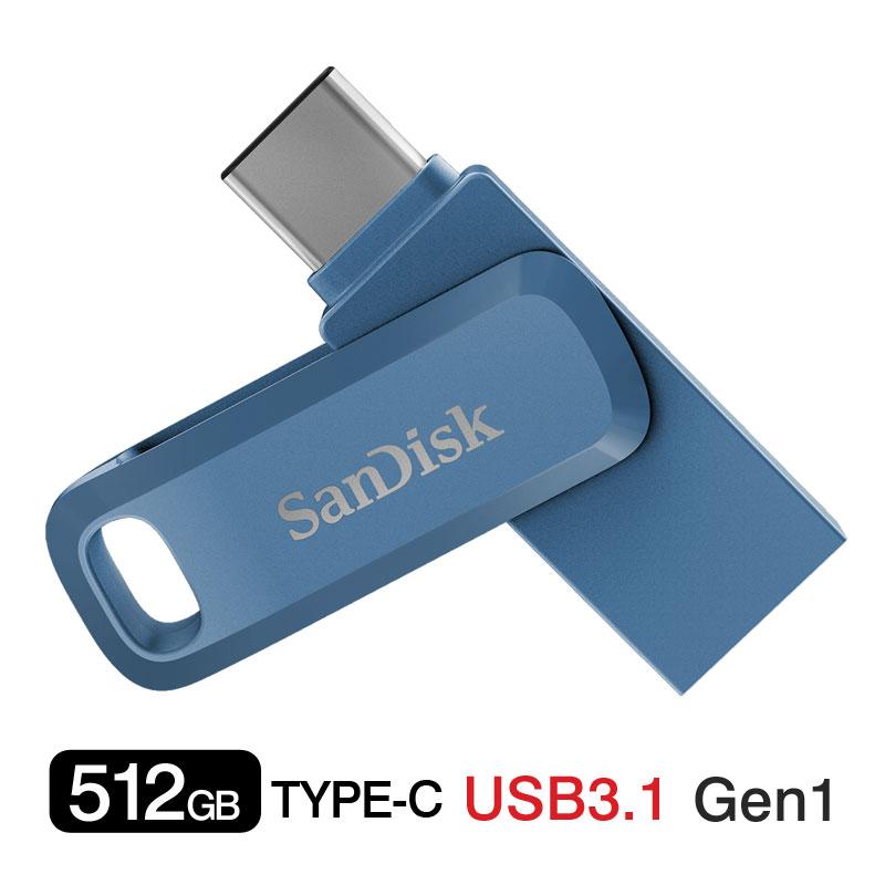 SanDisk USBメモリ512GB USB 3.2 Gen 1 USB-A/Type-C 両コネクタ搭載Ultra Dual Drive ...