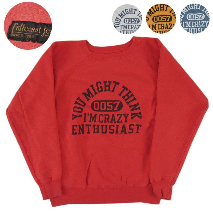 FULLCOUNT フルカウント ラグランスリーブスウェット Raglan Sleeve College Sweatshirts “YOU MIGHT THINK” 3765-3 ...