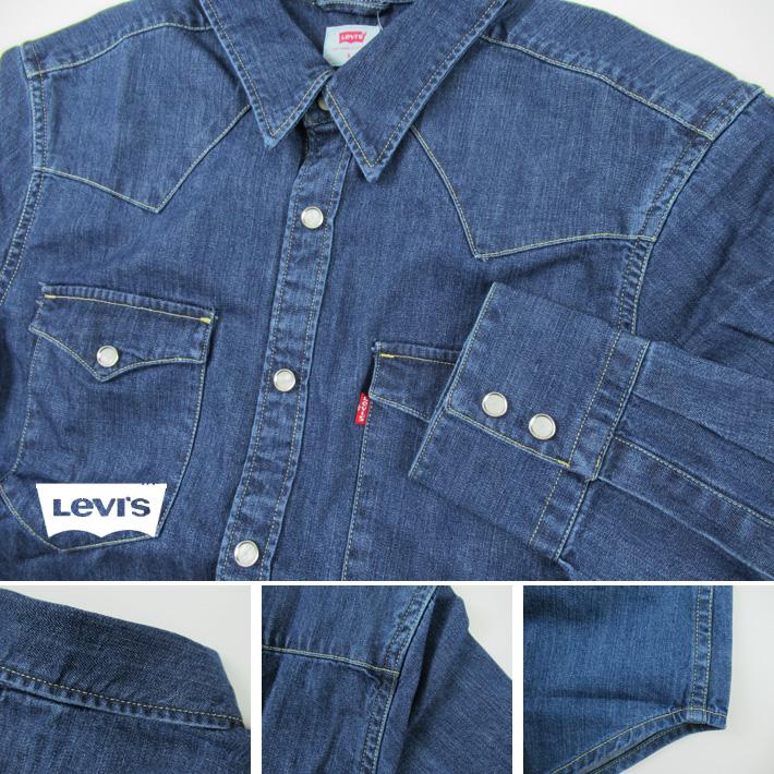 Levi's（リーバイス） デニムウエスタンシャツ ダークウォッシュ BARSTOW WESTERN STANDARD 85744-0041 ...
