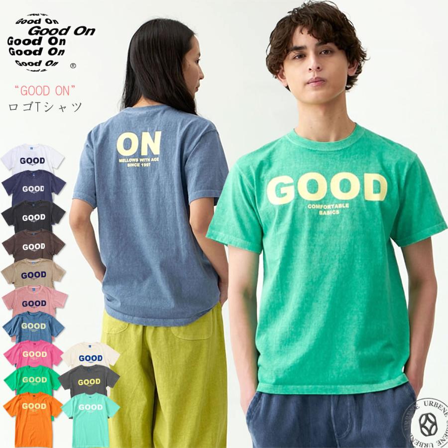 GOOD ON（グッドオン） 半袖Tシャツ ロゴショートスリーブTシャツ クルーネック USAコットン カットソー ワンマイルウェア ...