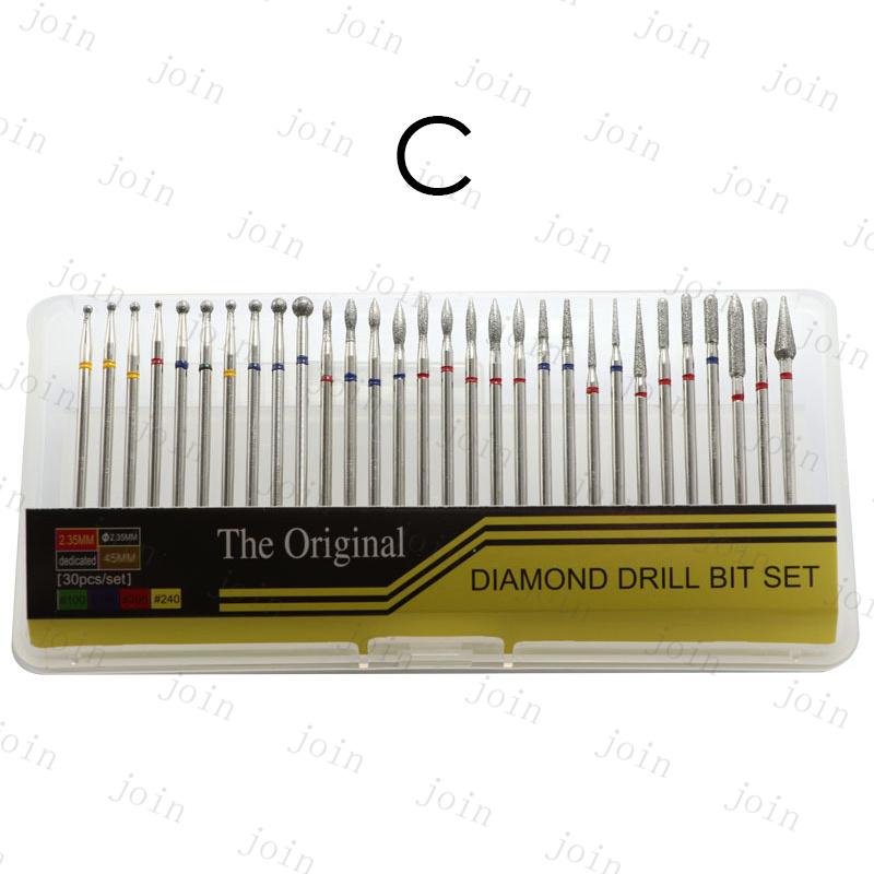 br231#ネイルビットセット 日本国内当日発送 4type ネイルマシン ドリルビット ジェルネイル セルフネイル ネイルドリル ファイル 爪磨き ネイルツール プロ用 : ジョインショップ ...