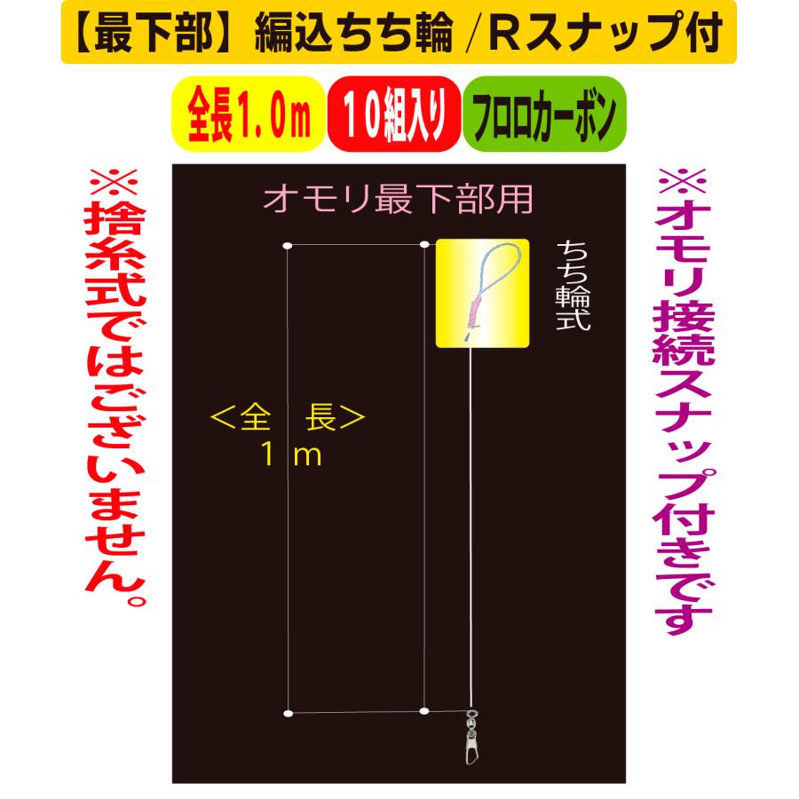 【25年NEW】JOKER 常連イカリーダー 【最下部】編込ちち輪式/Rスナップ 全長1．0m用/幹FC4号 10組入 : JOKER - 通販 - Yahoo!ショッピング