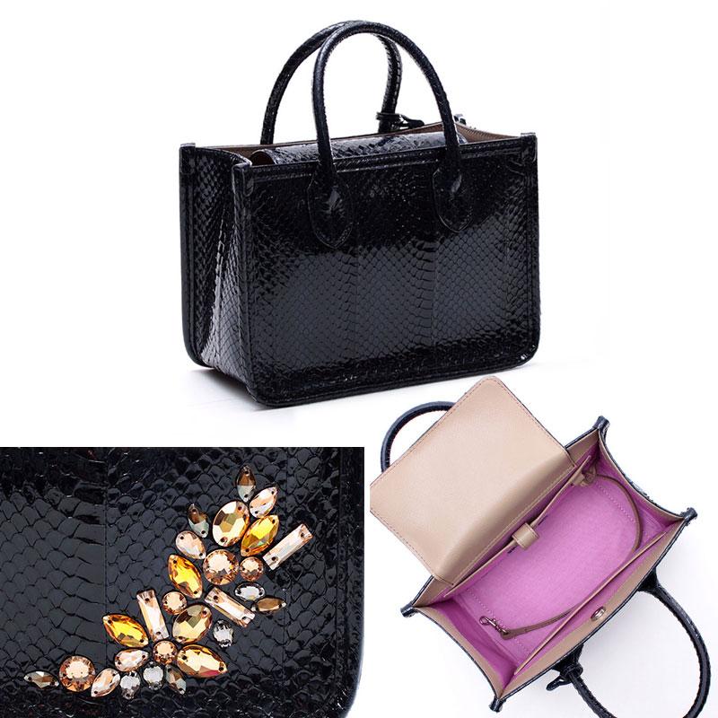 A.D.M.J ADMJ バッグ ミニトート ハンドバッグ スネークレザー A.D.M.J ADMJ バッグ ミニトート ハンドバッグ スネークレザー