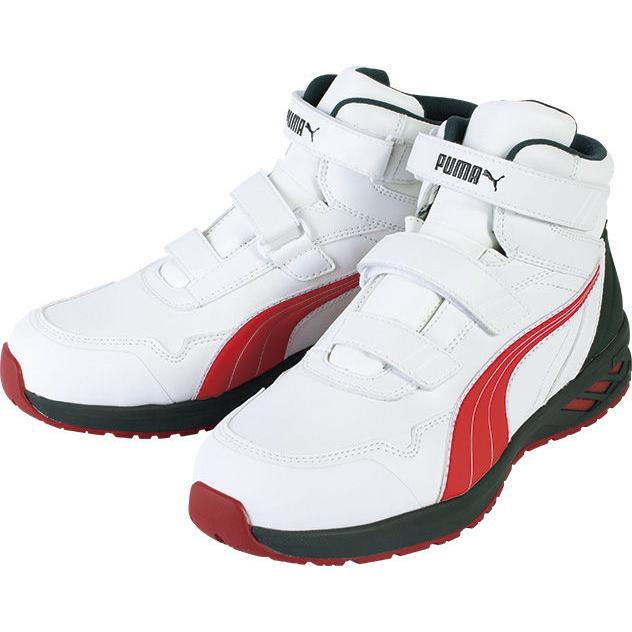 プーマ JAPAN ATHLETIC Rider 2.0 MID ホワイト＆レッド 25.5cm JSAA規格 A種 PUMA SAFETY 63.356.0-WH×RED-25.5 返品種別 ...