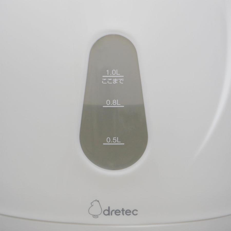 ドリテック 電気ケトル 1.0L ホワイト dretec プロム PO-160(WT) 返品種別A : Joshin web - 通販 - Yahoo!ショッピング