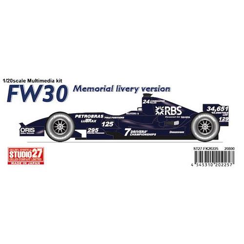 スタジオ27 1/ 20 ウィリアムズ FW30テスト仕様 2008(FK20225) 返品種別B : Joshin web - 通販 ...