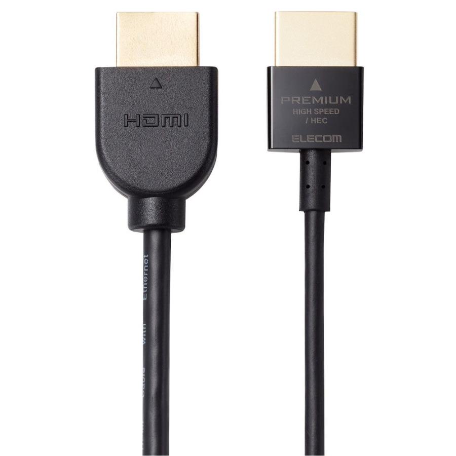 ELECOM エレコム micro HDMIケーブル Premium HDMI 1.5m 4K 60P 金メッキ ( TV プロジェクター 等対応)DH-HDP14SSU15BK 返品種別A ...