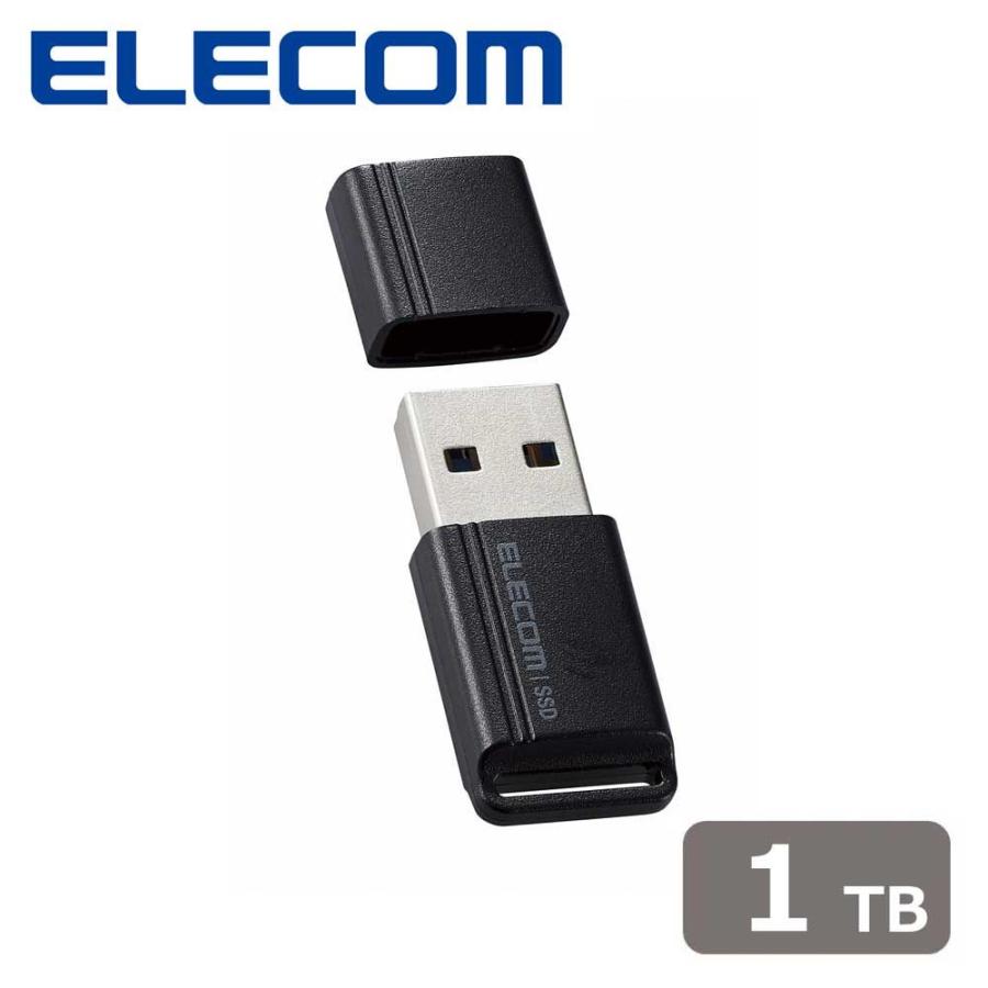 ELECOM エレコム｜ELECOM USB 10Gbps(USB3.2(Gen2))外付けポータブルSSD キャップ式 1TB(ブラック) ESD-EXS1000GBK 返品種別B ...