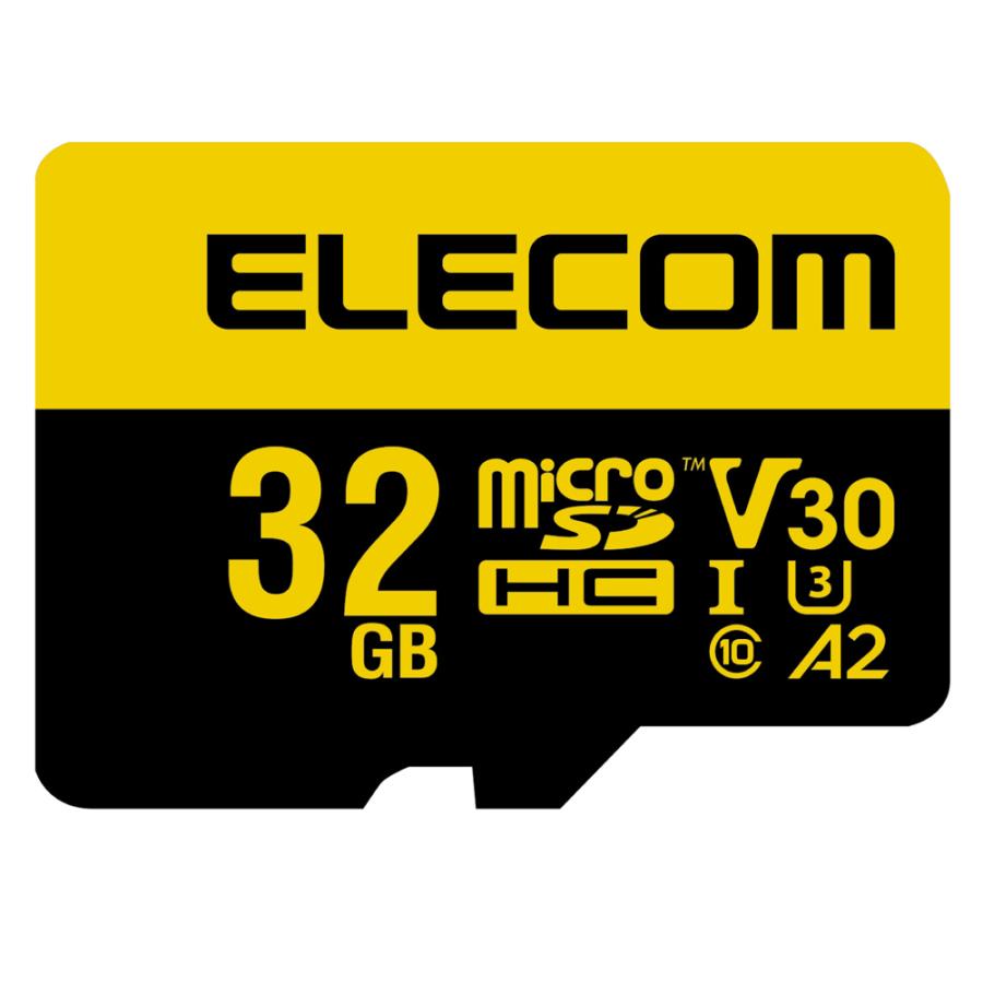 ELECOM エレコム｜ELECOM microSDHC メモリカード 32GB Class10 UHS-I U3 V30 防水 IPX7 SD変換アダプター付 高耐久 MF ...