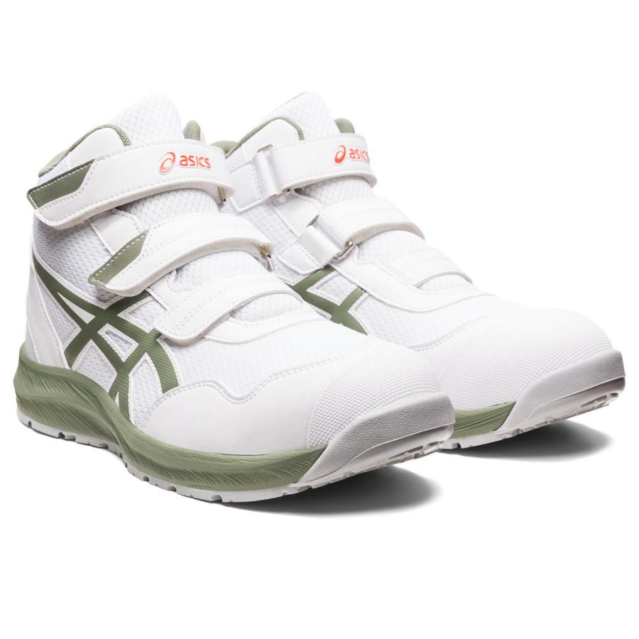 ASICS アシックス ウィンジョブ CP216 ホワイト×ライケングリーン 26.0cm (安全靴)(JSAA規格A種認定品) 1273A076.100-26.0 返品種別B ...
