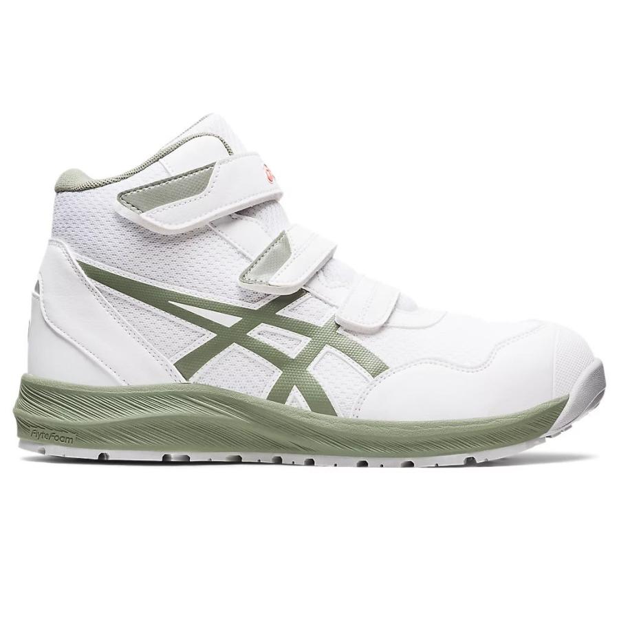 ASICS アシックス ウィンジョブ CP216 ホワイト×ライケングリーン 26.0cm (安全靴)(JSAA規格A種認定品) 1273A076.100-26.0 返品種別B ...