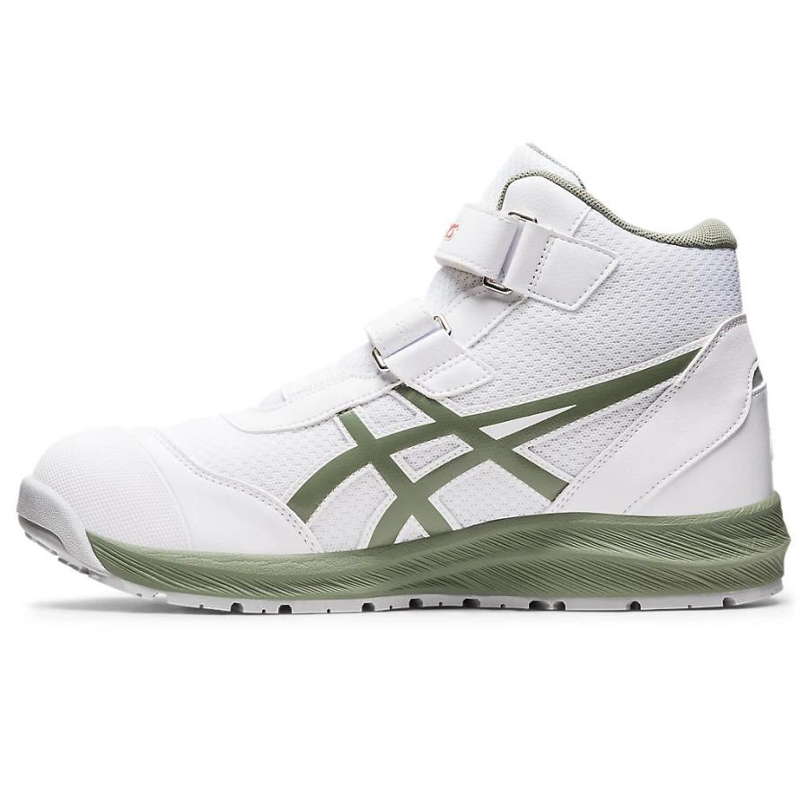 ASICS アシックス ウィンジョブ CP216 ホワイト×ライケングリーン 26.0cm (安全靴)(JSAA規格A種認定品) 1273A076.100-26.0 返品種別B ...