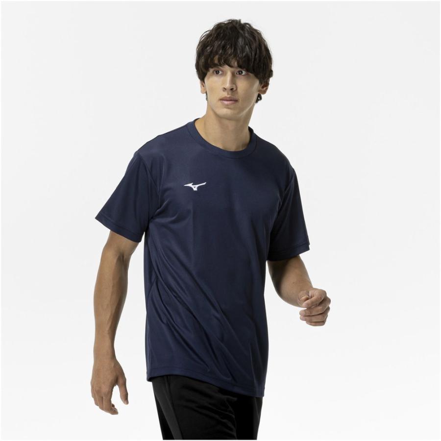 MIZUNO ミズノ メンズ ナビドライTシャツ 半袖/ 丸首(ドレスネイビー×ホワイト・サイズ：3XL) 返品種別A : Joshin web - 通販 - Yahoo!ショッピング