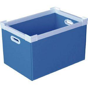 国盛化学 プラダン NSコンテナ 50L(SWコーナー)ライトブルー ボックス型コンテナ(ダンボールプラスチックコンテナ) 78302 ...