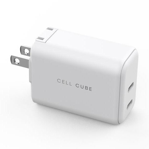 FUNMAXJAPAN(ファンマックスジャパン) CellCube AC充電器 65W USB Type-C2ポート (白) CCAC14 ...
