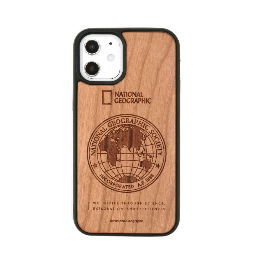 ナショナルジオグラフィック National Geographic iPhone 12 mini用 ハイブリッドケース Global Seal Nature Wood Case ...