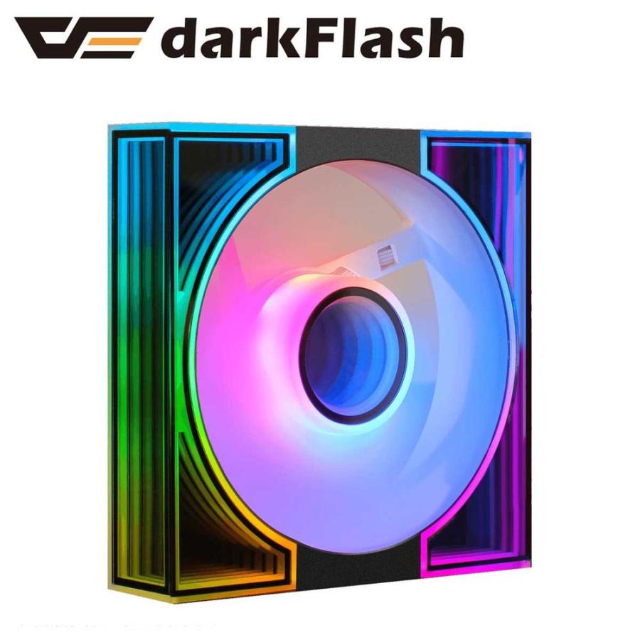 darkFlash｜ダークフラッシュ インフィニティミラー搭載 120mm ARGB ケースファン DM8(ブラック) DM8-BLACK-SINGLEFAN 返品種別B : Joshin ...