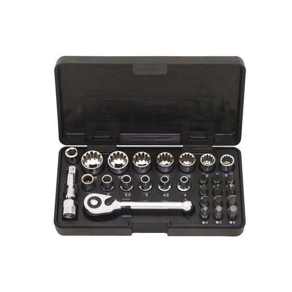 SIGNET 1/ 4DRスプラインソケット＆ビットセット28PC シグネット 22038 返品種別B : Joshin web - 通販 - Yahoo!ショッピング