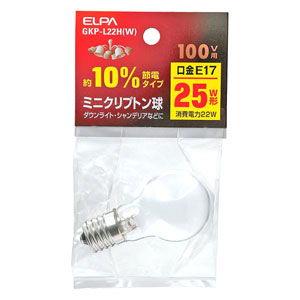 ELPA ミニクリプトン電球 25W GKP-L22H(W) 返品種別A : 4901087174522-21-7845 : Joshin web - 通販 - Yahoo!ショッピング