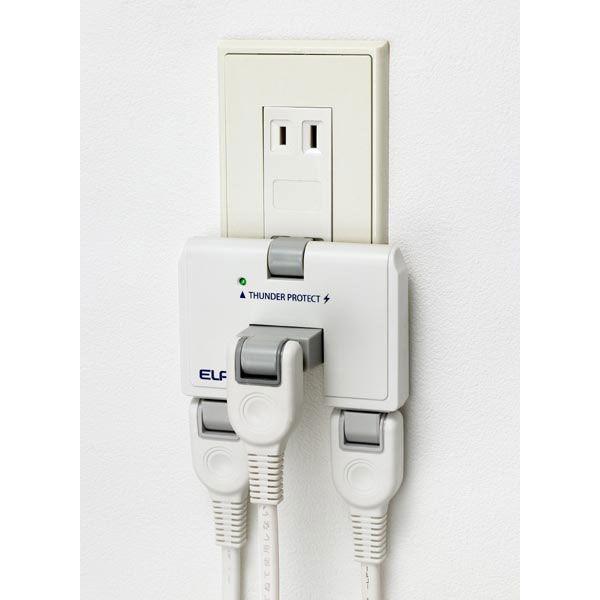 ELPA 耐雷サージ スイングタップ(3個口) A-362SB(W) 返品種別A : Joshin web - 通販 - Yahoo!ショッピング