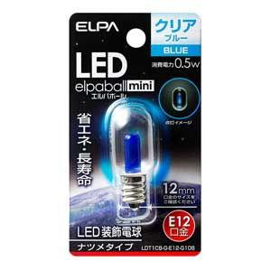 ELPA LED電球 ナツメ形(クリア・青色) elpaballmini LDT1CB-G-E12-G108 返品種別A : Joshin web - 通販 - Yahoo!ショッピング