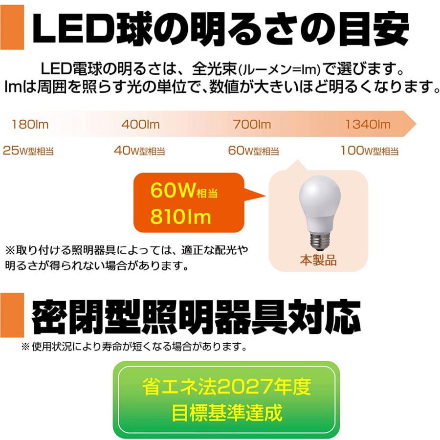 ELPA LED電球 一般電球形 810lm(電球色相当) エルパ LDA7L-G-G5104 返品種別A : Joshin web - 通販 - Yahoo!ショッピング