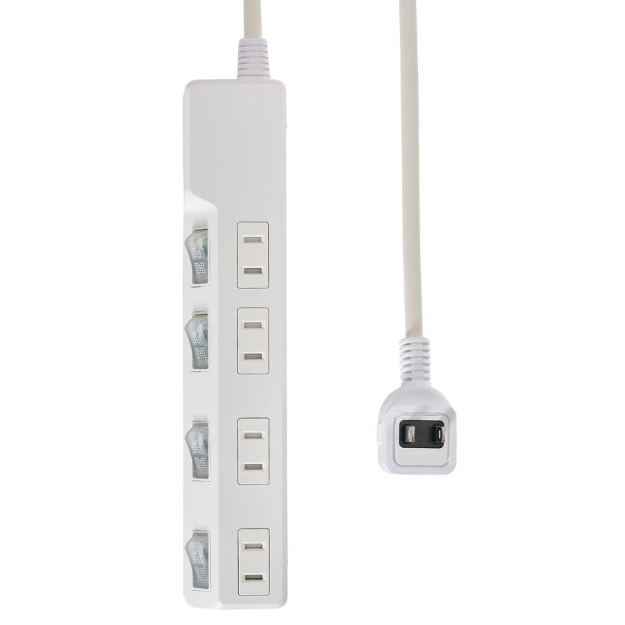 ELPA 耐雷スイッチ付タップ 4個口 1m WLK-41S(W) 返品種別A : Joshin web - 通販 - Yahoo!ショッピング