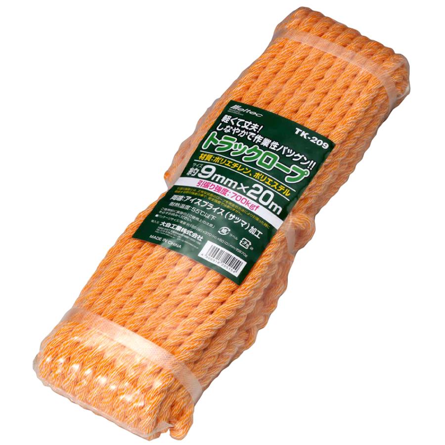 大自工業 トラックロープ 9mm アイスプライス加工 meltec TK-209 返品種別A : Joshin web - 通販 - Yahoo!ショッピング