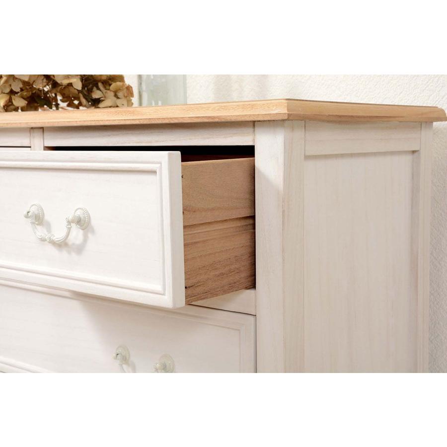 HAGIHARA(萩原) ブロカントチェスト(アンティークホワイト・幅80cm) BROCANTE(ブロカント) MCH-7321WH 返品種別A :4934257173155-25 ...