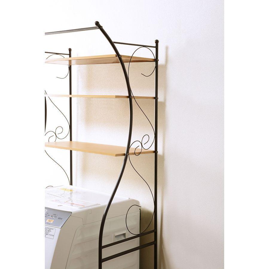 HAGIHARA(萩原) 洗濯機ラック(ブラウン・幅75×奥行42×高さ187.5cm) KCC-3028BR 返品種別A : 4934257266499-25-20903 : Joshin ...