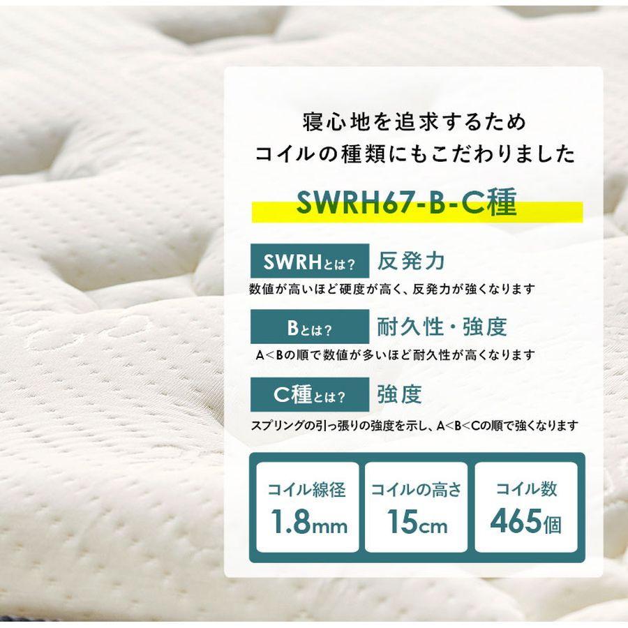 HAGiHARA HAGIHARA(萩原) ポケットコイルマットレスベッド(グレー) KMB-3108GY 返品種別B : Joshin web - 通販 - Yahoo!ショッピング