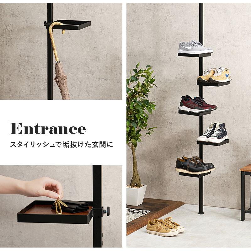 HAGiHARA HAGIHARA(萩原) 突っ張りポールラック(ブラック/ ブラウン) KTR-3117BB 返品種別A : Joshin web - 通販 - Yahoo!ショッピング