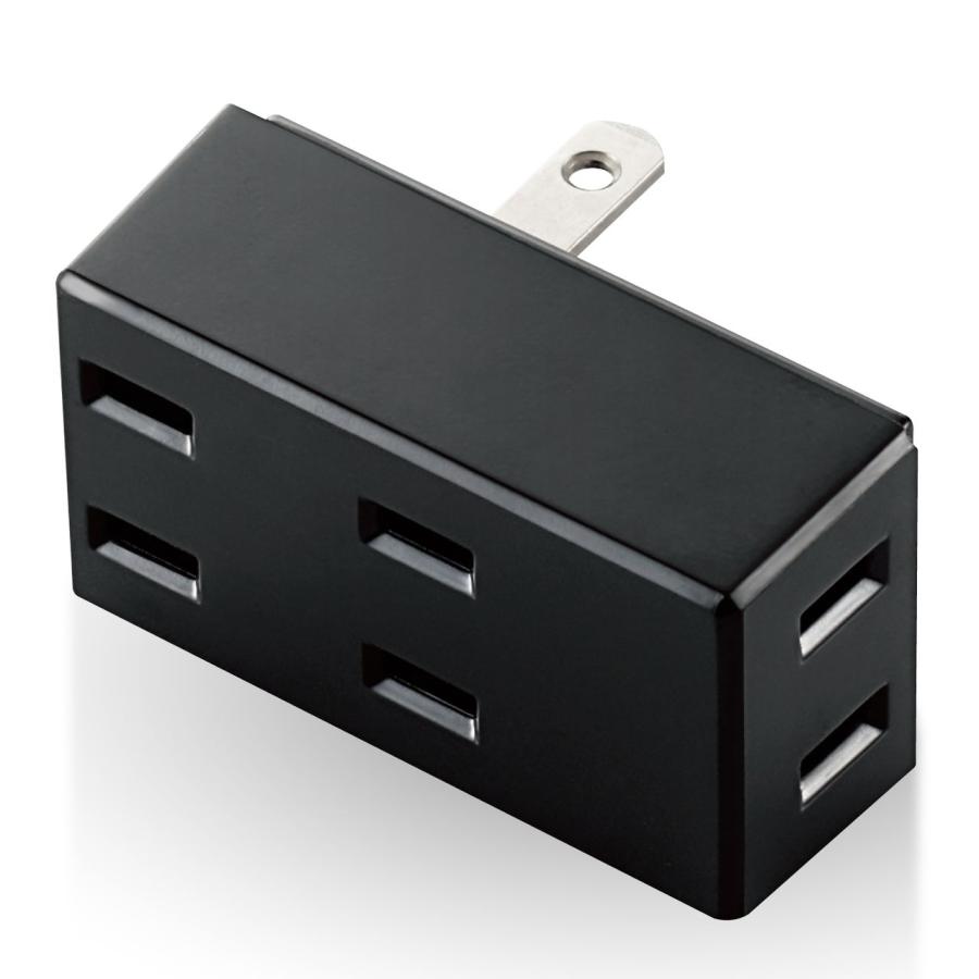 ELECOM エレコム トリプルタップ 2ピン 3個口 フロントタイプ(ブラック) T-TR02-2300BK 返品種別A : Joshin web - 通販 - Yahoo!ショッピング
