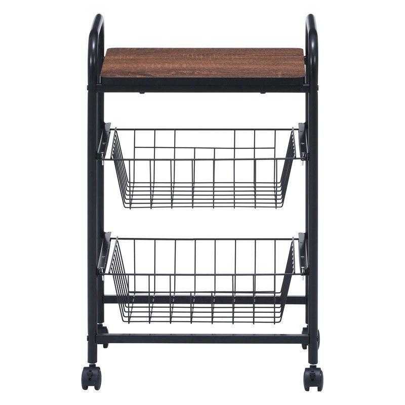 不二貿易 キッチンワゴン(ブラック/ ブラウン) FBC-01-1 15420 返品種別A :4953980154200-24-6378:Joshin web - 通販 - Yahoo!ショッピング