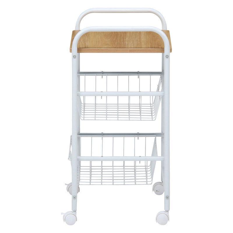 不二貿易 キッチンワゴン(ホワイト/ ナチュラル) FBC-01-1 15421 返品種別A : Joshin web - 通販 - Yahoo!ショッピング