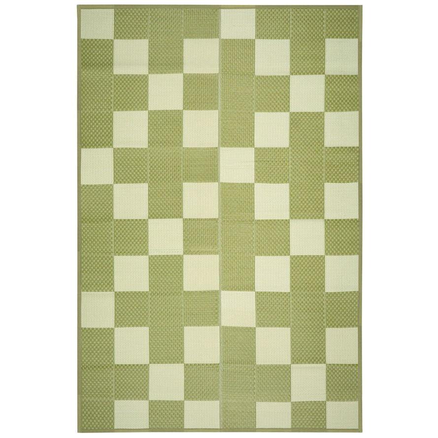 HAGiHARA HAGIHARA(萩原) 丸洗いできる い草風カーペット PP柄上敷 江戸間6帖(261×352cm・グリーン) 矢倉(やくら) ラグマット PPマット ヤクラE6GRコソウ ...